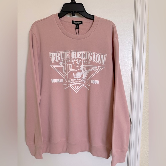 True Religion | Tops | True Religion Light Pink Sweatshirt For Womens M ...